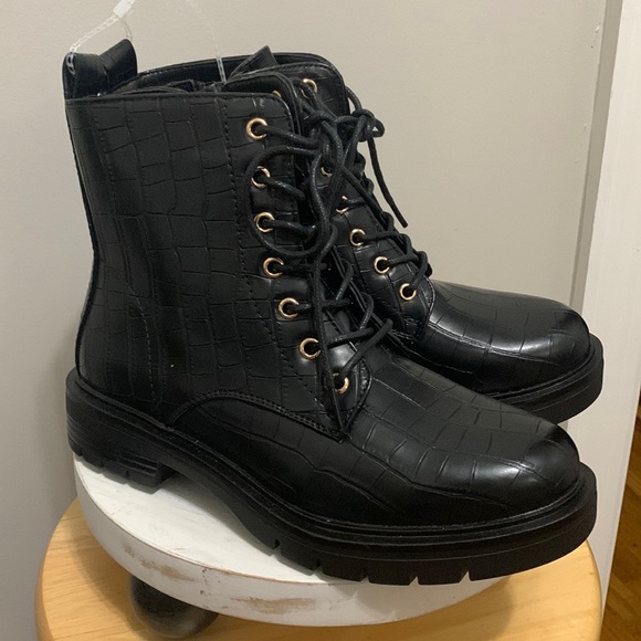 Shoes | Girls Black Combat Boots New Size 5 | Poshmark